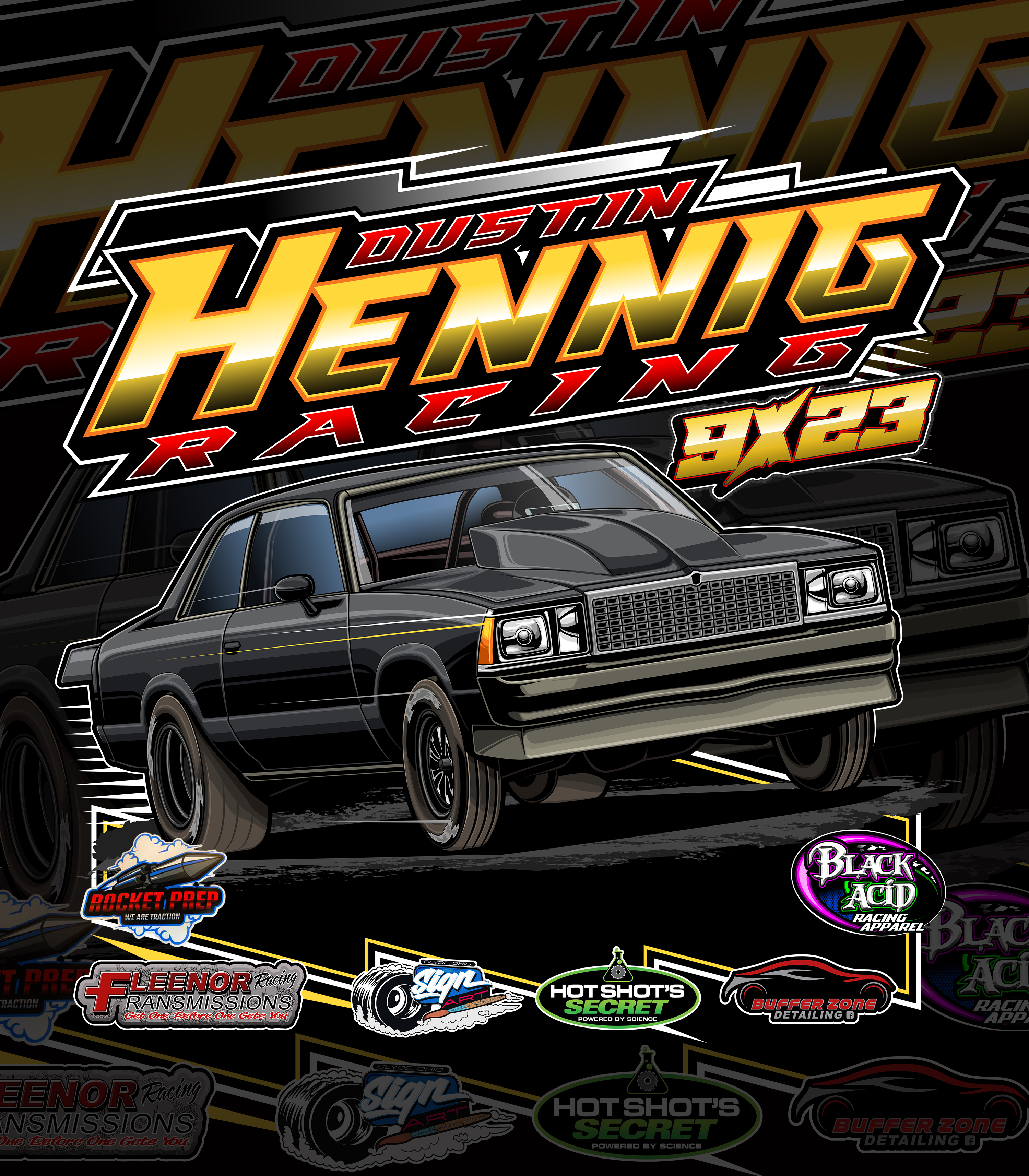 Dustin Hennig Racing – Black Acid Apparel