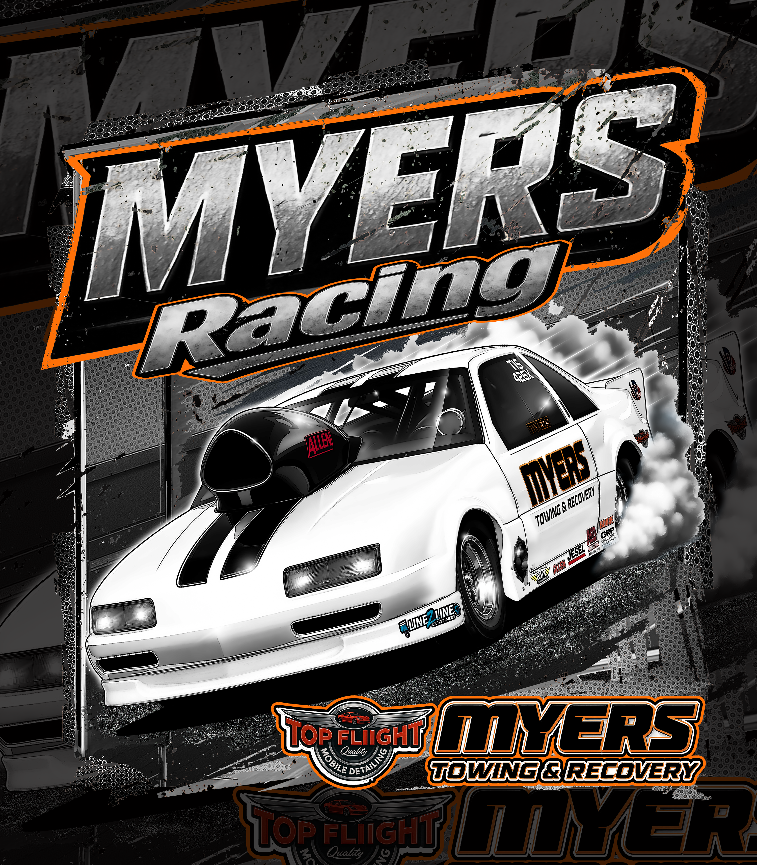 Myers Racing 2025 – Black Acid Apparel