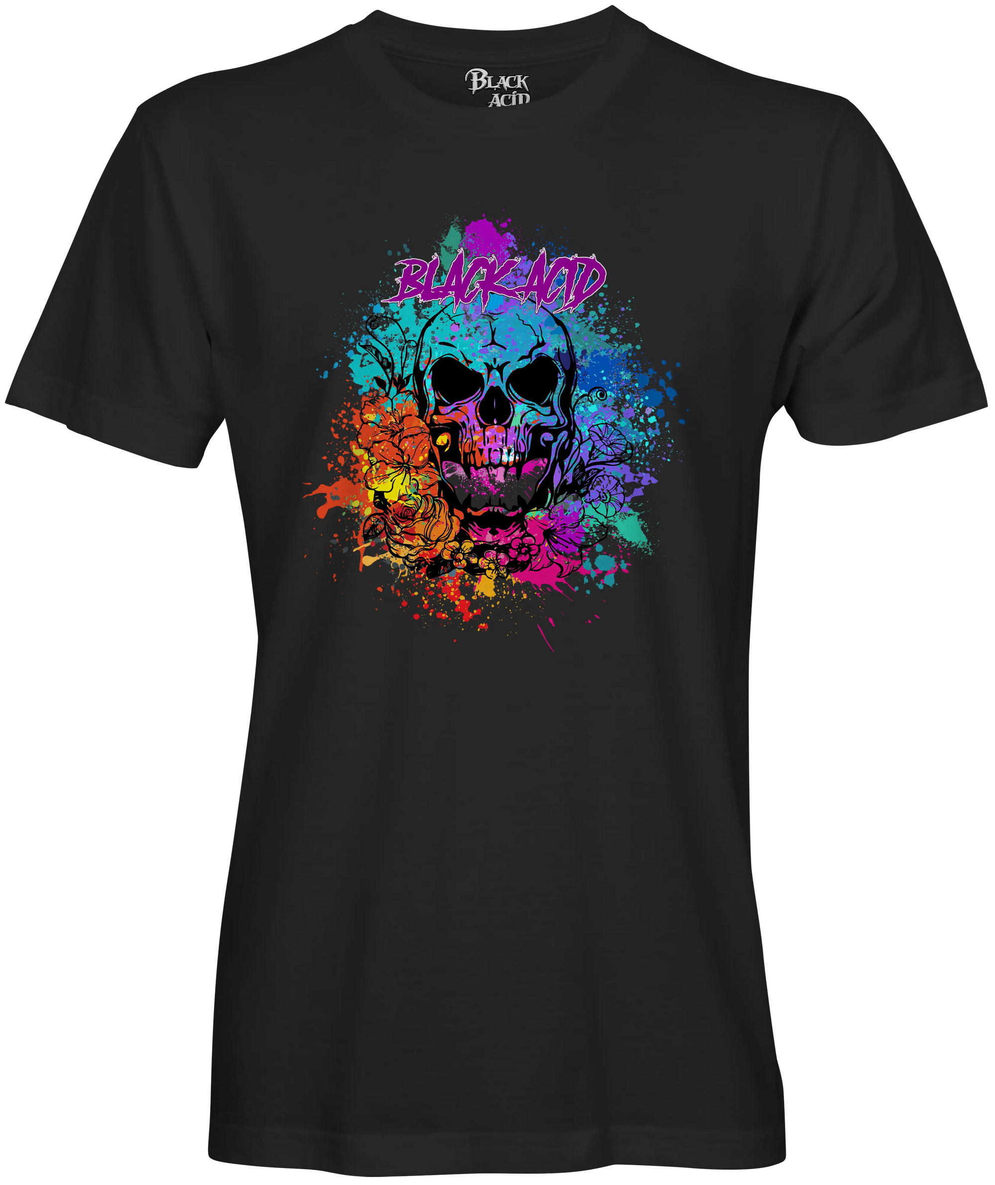 Black Acid Racing - Screamin' Skull Design - Black Acid Apparel