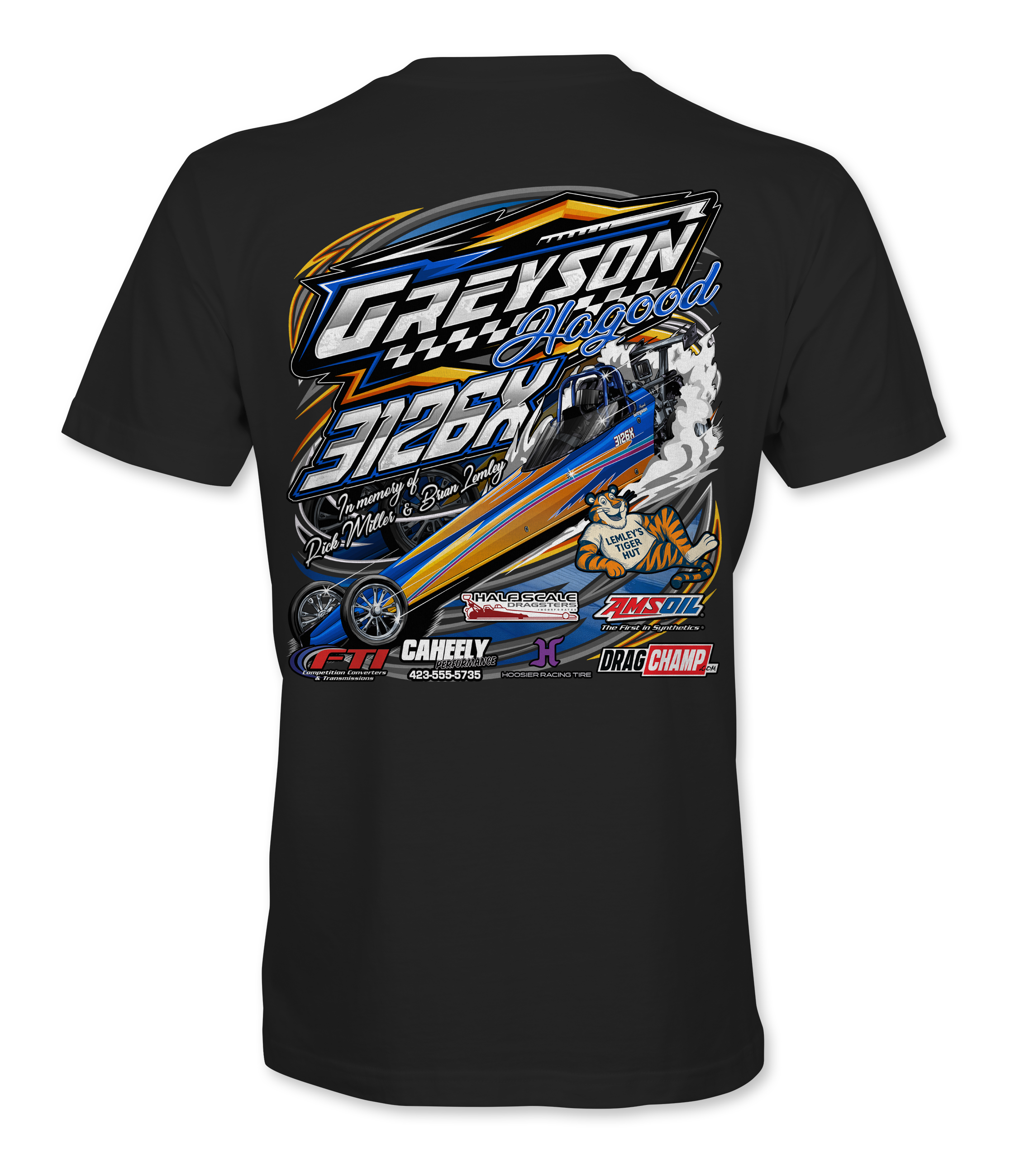 Hagood Racing 2025 T-Shirts – Black Acid Apparel