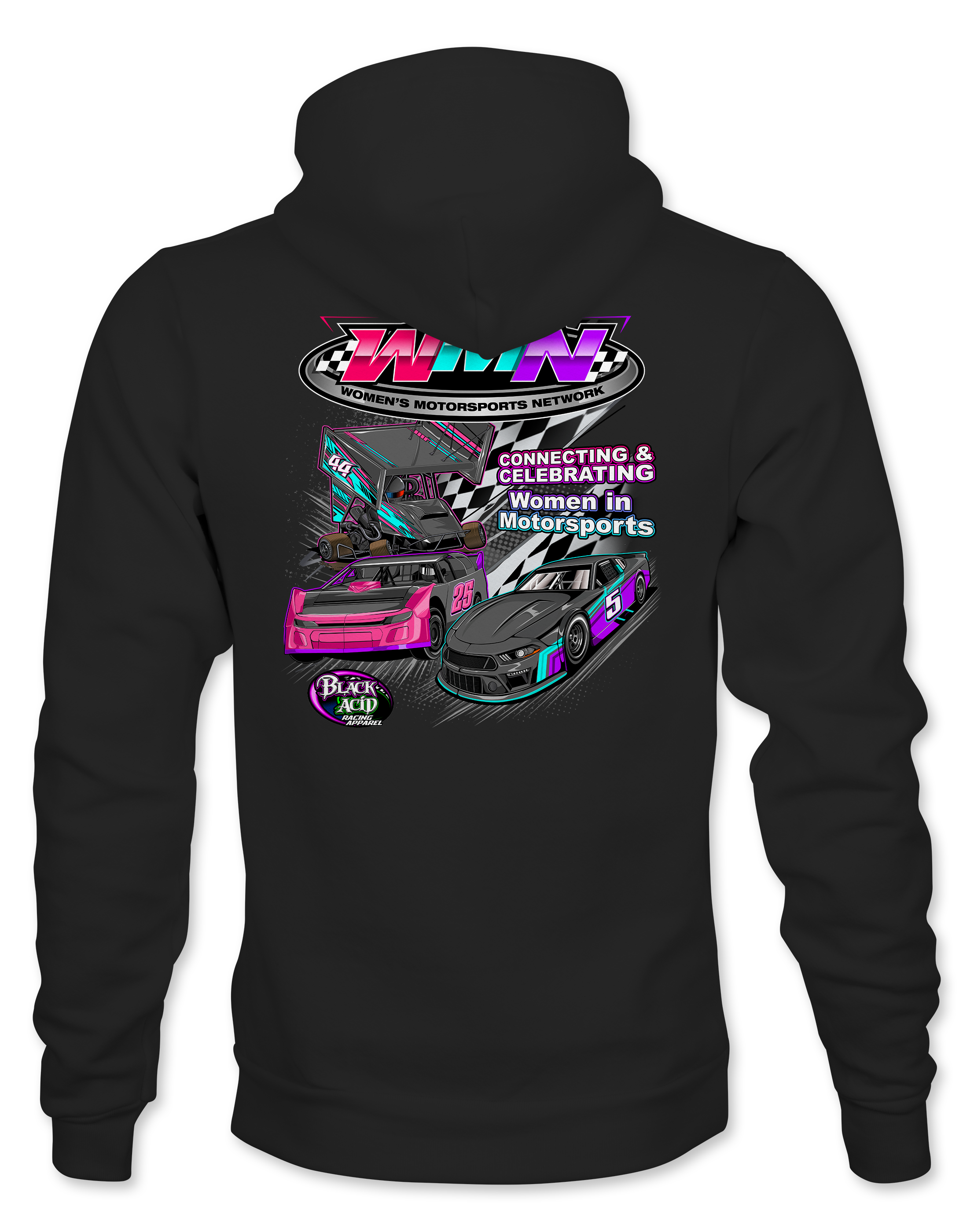 Women's Motorsports Network Hoodies – Black Acid Apparel