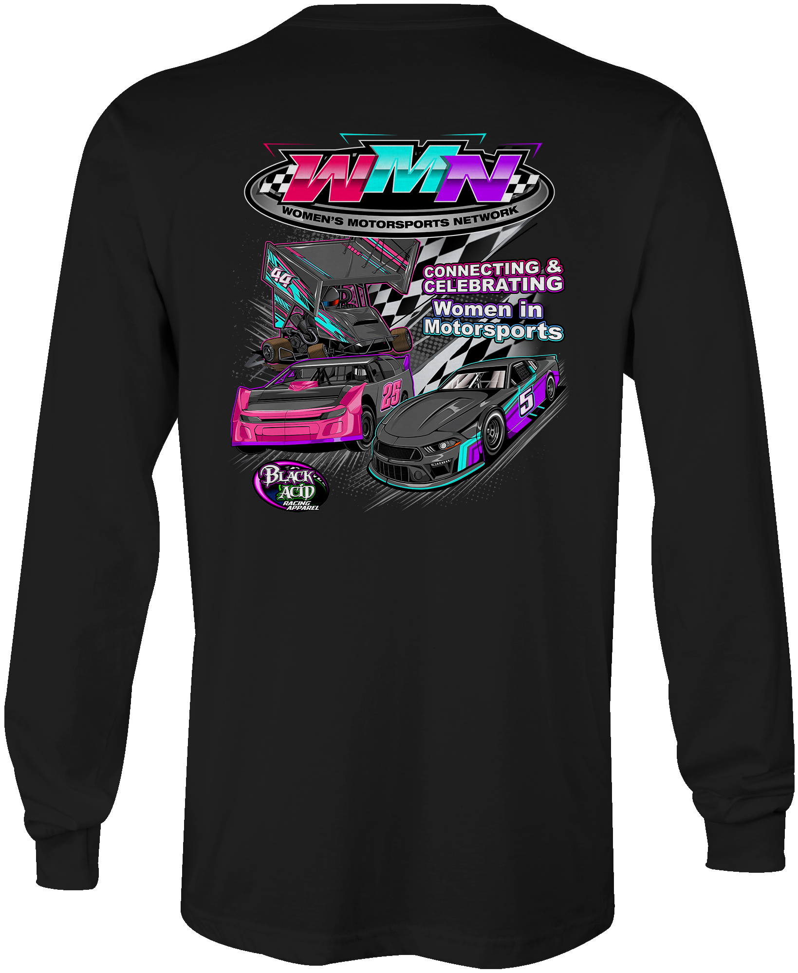 Women's Motorsports Network Long Sleeves – Black Acid Apparel