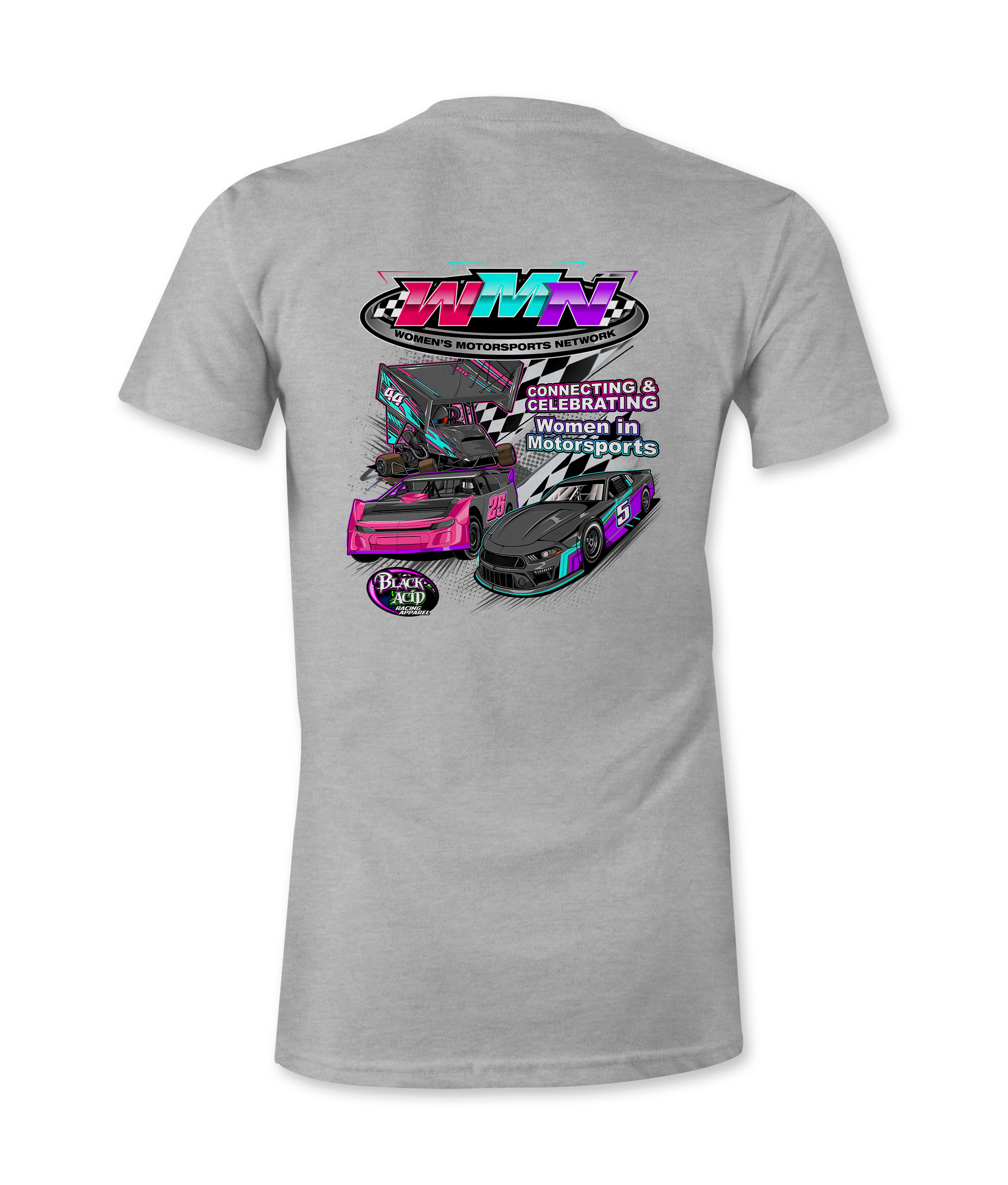 Women's Motorsports Network Ladies Shirts - Black Acid Apparel