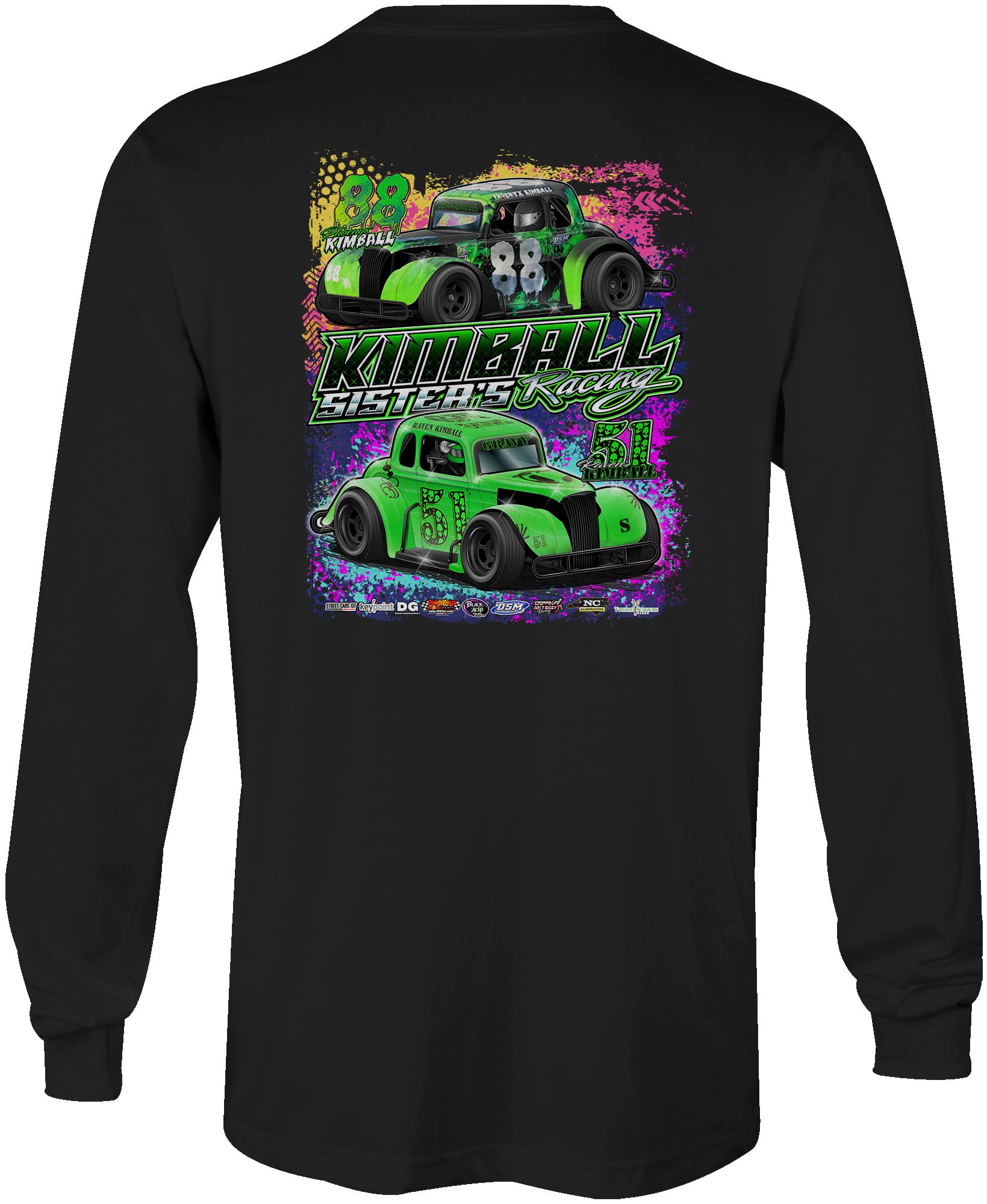 Kimball Sisters Racing Long Sleeves – Black Acid Apparel