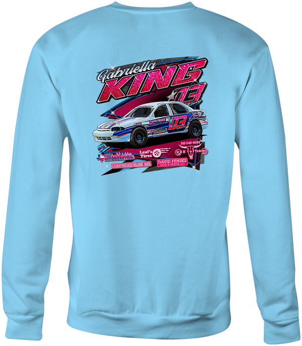 Gabi King Crewneck Sweatshirts - Black Acid Apparel