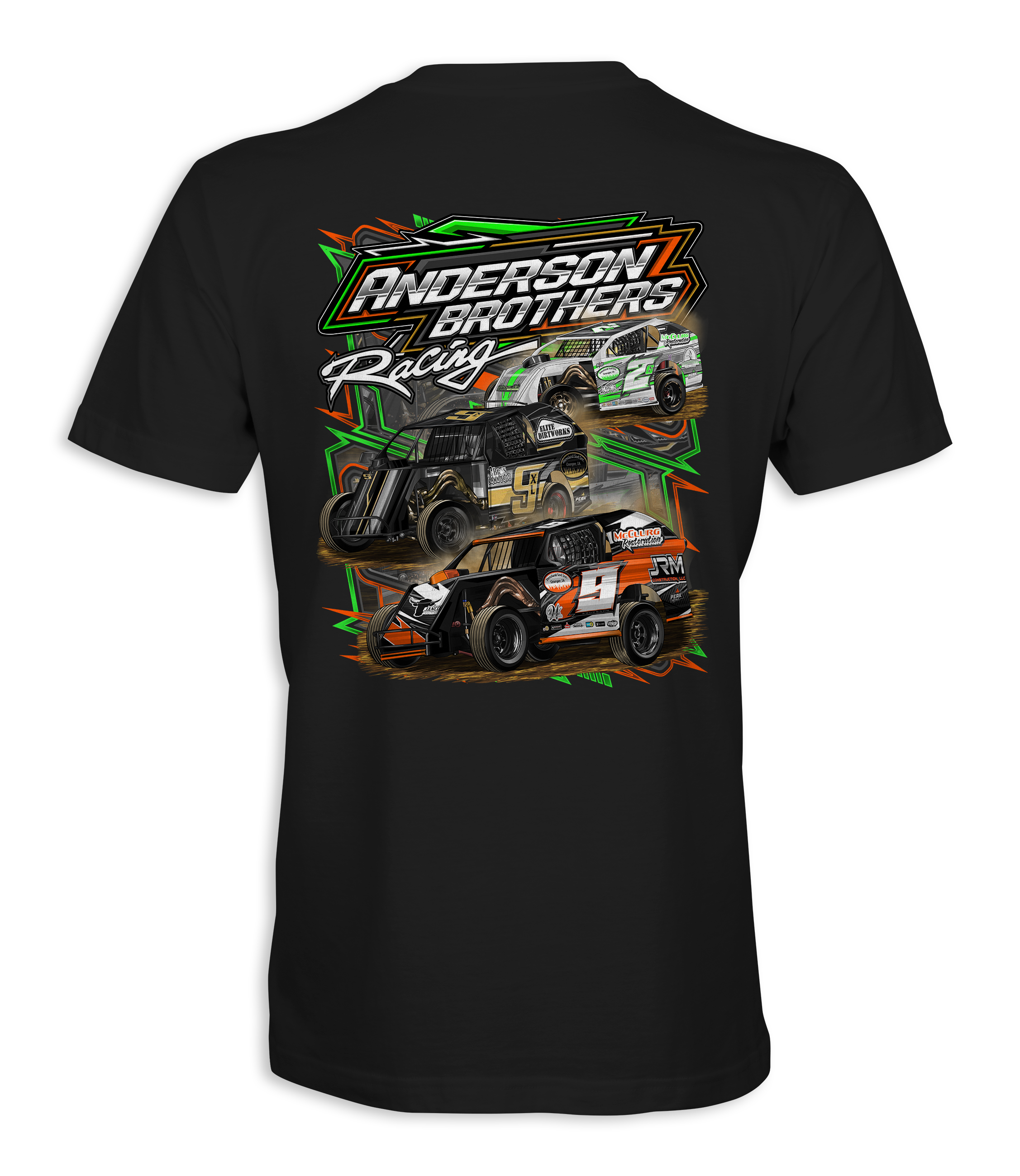 Anderson Brothers Racing 2025 Next Level 3600 T-Shirts – Black Acid Apparel